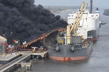 No injuries after fire at Port of PA - Port Arthur News | Port Arthur News