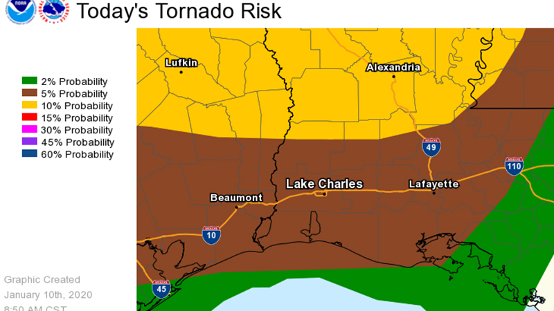 National Weather Service outlines tornado, hail, wind threat areas ...
