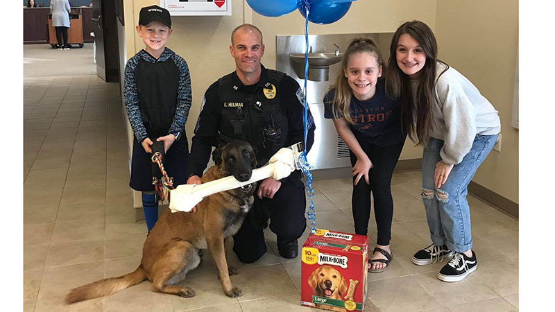 Wren owner, family gift Port Neches K-9 Officer with surprise | Port ...