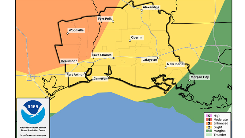 Severe storms threat increases in regions around Port Arthur, Mid ...
