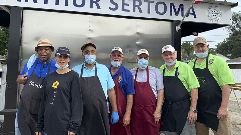 Port Arthur SERTOMA, Hospitality Center smoke chicken for those in need ...