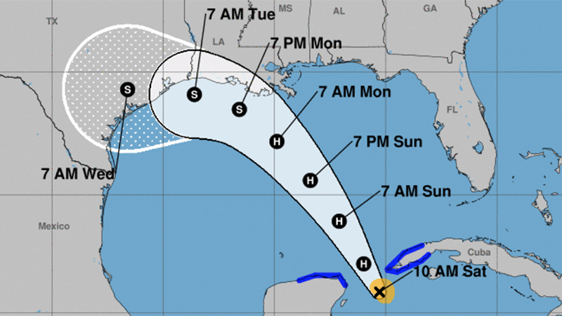 Sat. morning update: Tropical Storm Marco takes uncertain path; area ...