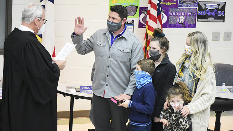 Dallon James sworn onto PNGISD board; Jake Lefort begins 2nd term ...