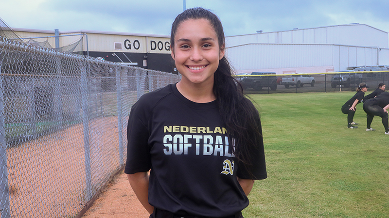 Alyssa Collazo does it all for Nederland softball. Will coach let her ...