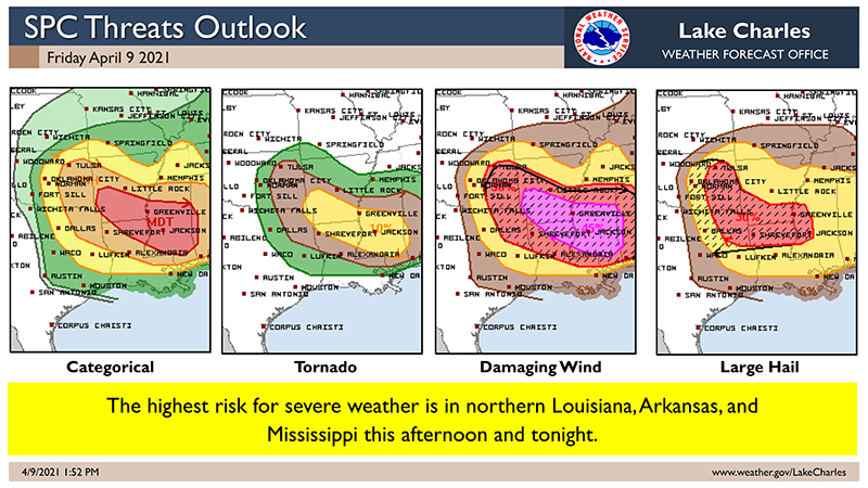 Weather Service details threat of winds, hail and tornadoes | Port ...