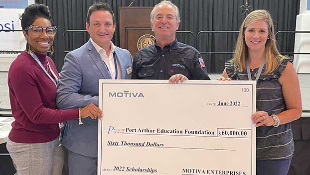 PHOTO FEATURE — Motiva presents check to Education Foundation | Port ...