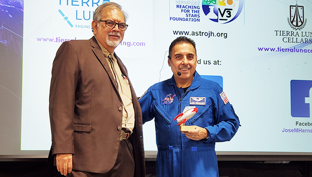 Migrant farmworker turned astronaut — Jose M. Hernandez visits Bob Hope ...