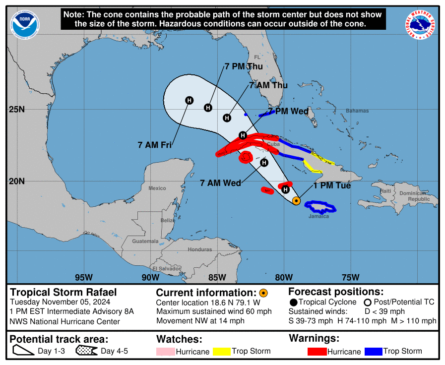 Tuesday, Nov 5: National Hurricane Center’s update on Tropical Storm ...